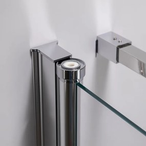 BPS-koupelny Čtvercový sprchový kout HYD-SK1180B 90x90 chrom/transparent - bez vaničky