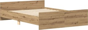 Rám postele bez matrace Řemeslnický dub Dřevěné konstrukce 3328741