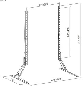 Univerzální stojan TV 23"-75" Krüger&Matz KM1309