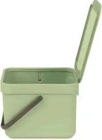 Brabantia Sort  Go Odpadkový koš 6L nefritově zelená / s rukojetí / pl