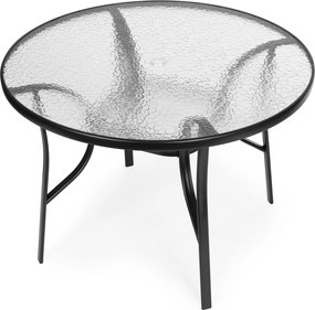 Zahradní stůl SOLO 105 cm čirý/černý