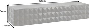 Designový závěsný TV stolek Ladarius 160 cm černé mango