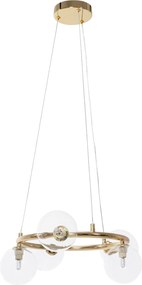 Toolight Toolight, stropní svítidlo skleněné koule 5xG9 APP1158-6CP, zlatá, OSW-04690