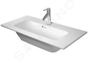 DURAVIT - ME by Starck Umyvadlo nábytkové Compact, 830x400 mm, s 1 otvorem pro baterii, s WonderGliss, alpská bílá (23428300001)