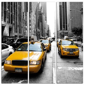 Obraz na plátně - Taxi z New Yorku - čtverec 3927B (105x105 cm)