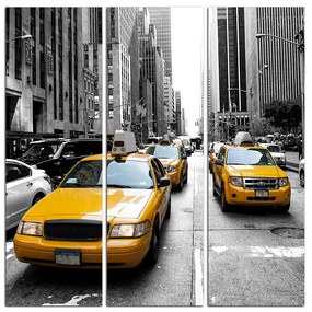 Obraz na plátně - Taxi z New Yorku - čtverec 3927B (75x75 cm)