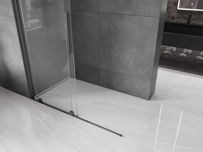 Mexen Velar, posuvné dveře do otvoru typ Walk-In 150 cm, 8mm čiré sklo, grafitová matná, 871-150-000-03-66
