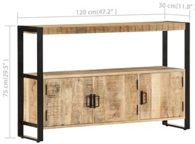 vidaXL Marketos Odkládací skříňka 120 x 30 x 75 cm masivní mangovníkové dřevo