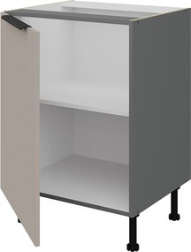 Kuchyňská linka ARIA ta | 300 + 180 cm | UNI dvířka | výška 251 cm | EXTRA VYSOKÁ | ANTIFINGER povrch | antracit/béžová