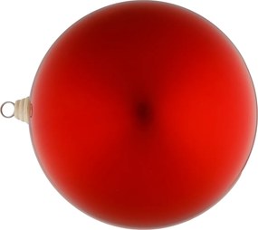 Velká vánoční koule 40 cm, červená, lesklá