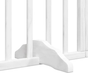 Zábrana pro psy s dvířky skládací 9 panelů bílá 450 cm topol 3155535