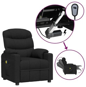 Elektrické masážní křeslo černé textil 3143505