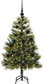 Umělý sklopný vánoční stromeček s kužely Zelená 120 cm 3395072