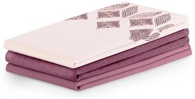Sada kuchyňských ručníků Letty Stamp - 3 ks fialová