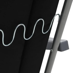 vidaXL Marketos Skládací zahradní židle s poduškami 2 ks černé