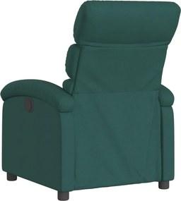 Elektrické polohovací křeslo tmavě zelené textil 3203960