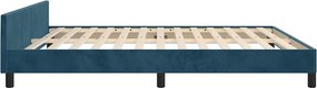 Rám postele bez matrace tmavě modrý 160x200 cm samet 3125645
