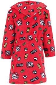 Dětský / chlapecký coral fleece župan s kapucí Tlapková patrola - Paw Patrol - motiv Marshall, EU 98 Červená