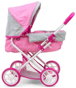 Dětský kočárek pro panenky Milly Mally Alice Prestige Pink Barva: Růžová