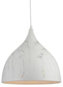 ACA DECOR Závěsné stropní svítidlo ROXANNE, bílo-šedý mramor, průměr 35 cm