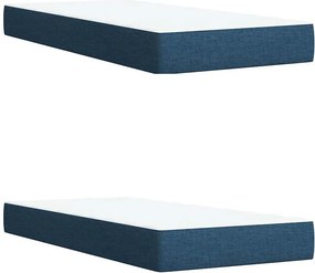Box spring postel s matrací modrá 200x200 cm textil 3290601