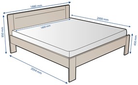 Prospánek Amien buk 180 x 200 cm BO101