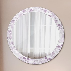 Kulaté dekorativní zrcadlo Lebky fi 80 cm