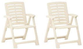 vidaXL Zahradní židle 2 ks plast bílé