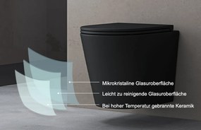 design závěsný klozet DOPORRO DZ108 - WC BLACK - soft close