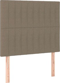 Box spring postel s matrací taupe 90x200 cm textil 3128657