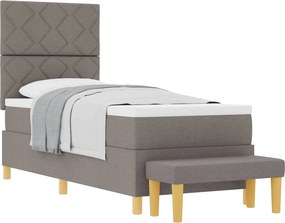 Postel s boxspringem s čelo Taupe 200 x 80 cm textil 3344335