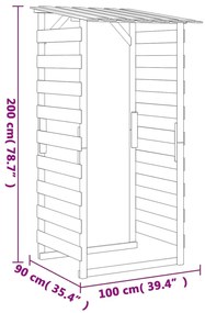 vidaXL Pergoly se střechou 2 ks 100x90x200 cm impregnovaná borovice