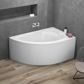 Polimat Akrylátová asymetrická vana Standard 130x85 L(R) AS Barva: Bílá, Orientace: Levá