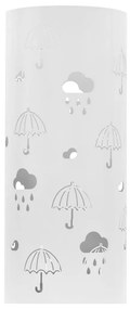 Stojan na deštníky Umbrellas ocelový bílý 246805