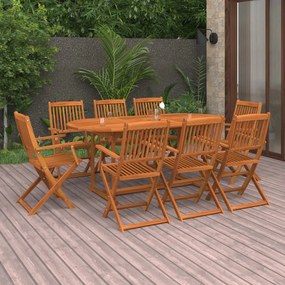 9dílný zahradní jídelní set 180x90x75 cm masivní akáciové dřevo 3086971