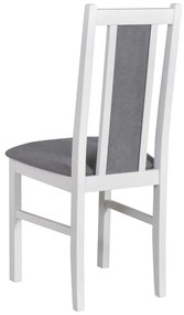 Jídelní židle Boro 14 Zvolte dřevo: Bílá, Zvolte látku: látka 6b