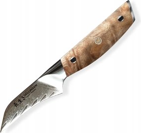 Loupací nůž Paring 75 mm Dellinger Longevity Damascus Edition