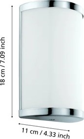 Eglo 95773 - LED nástěnné svítidlo CUPELLA 2xLED/4,5W/230V