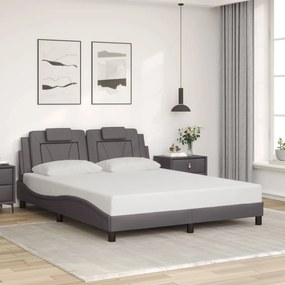 Rám postele Viana bez matrace šedý 160x200 cm umělá kůže 3208106
