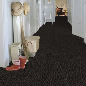 Vebe, Čistící zóna Boomerang 80 hnědá, na míru, šíře 1m,2m, hnědá, guma (gel - protiskluzový), chodba / předsíň