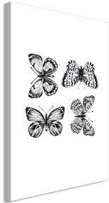 Obraz - Four Butterflies (1 Part) Vertical