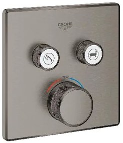 Grohe Grohtherm SmartControl - Termostatická baterie pod omítku se 2 ventily, kartáčovaný Hard Graphite 29124AL0