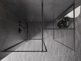 Mexen Kioto-F sprchová stěna Walk-in s rámem 125 x 100 cm, transparentní 8 mm, gun metal - 800-125-202-04-95-100