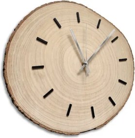 Nástěnné hodiny z kmene stromu s originální kůrou | SENTOP KOR008