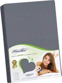 Bellatex Prostěradlo jersey Šedá 90x200 cm