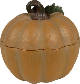 Oranžová dekorace dóza dýně Pumpkins - 10*8*10 cm