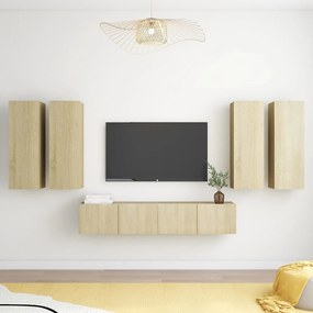 6dílný set TV skříněk dub sonoma kompozitní dřevo 3078995