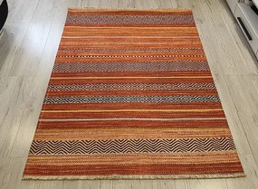 HU Vícebarevný moderní koberec Banco 1049 – oranžový Rozměr: 60x110 cm