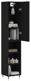 Skříň highboard černá 34,5 x 34 x 180 cm kompozitní dřevo