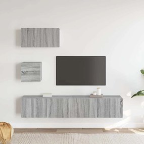 4dílný set TV skříněk šedý sonoma kompozitní dřevo 3114644